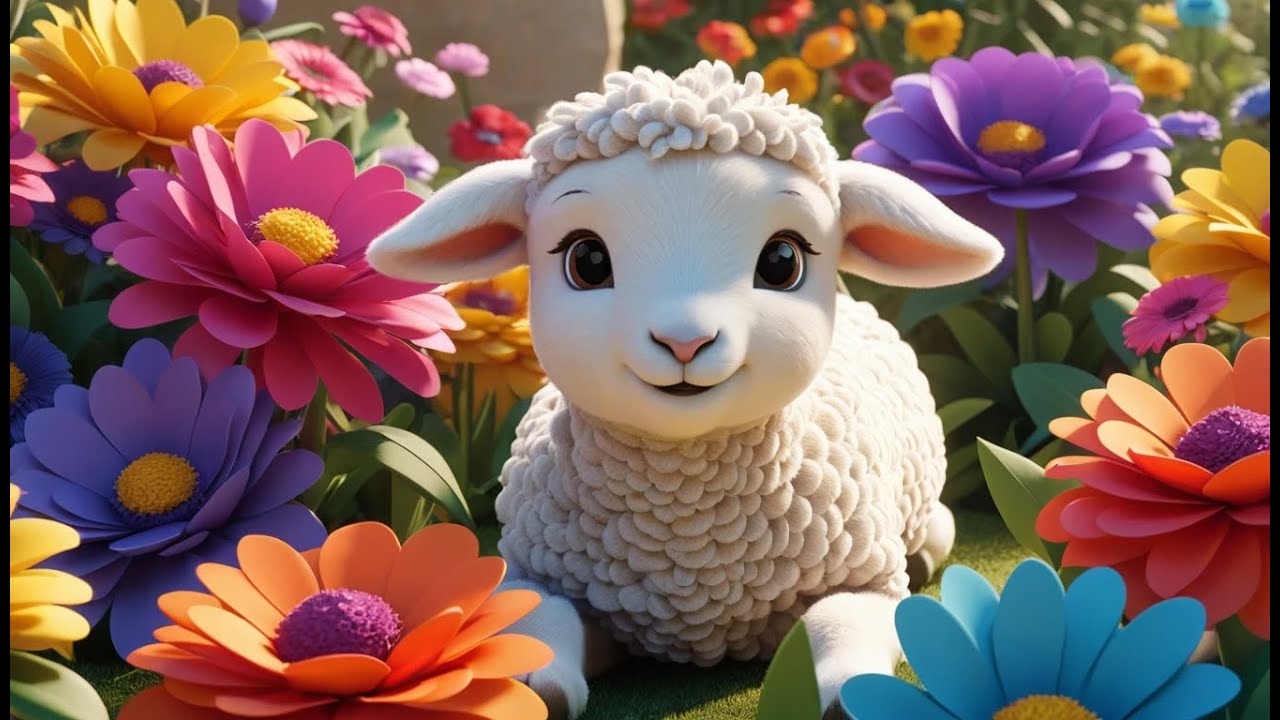 Lambs Play Hide and Seek in the Field | Playful Farm Animal Song for ...