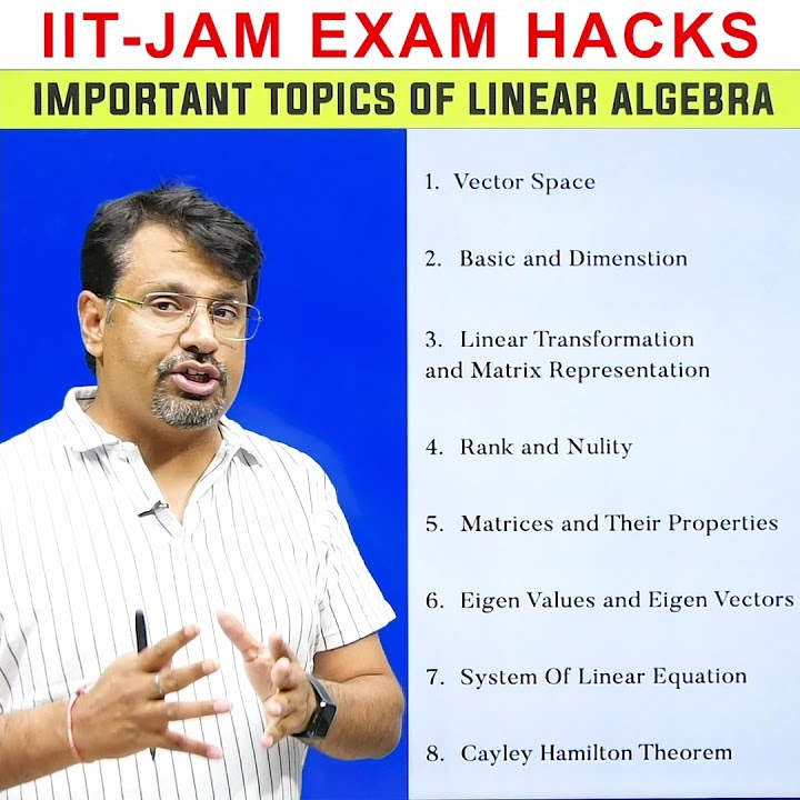 IIT JAM 2022 | Linear Algebra (8 Marks) - Important Topics | Exam Hacks By GP Sir #shorts - YouTube