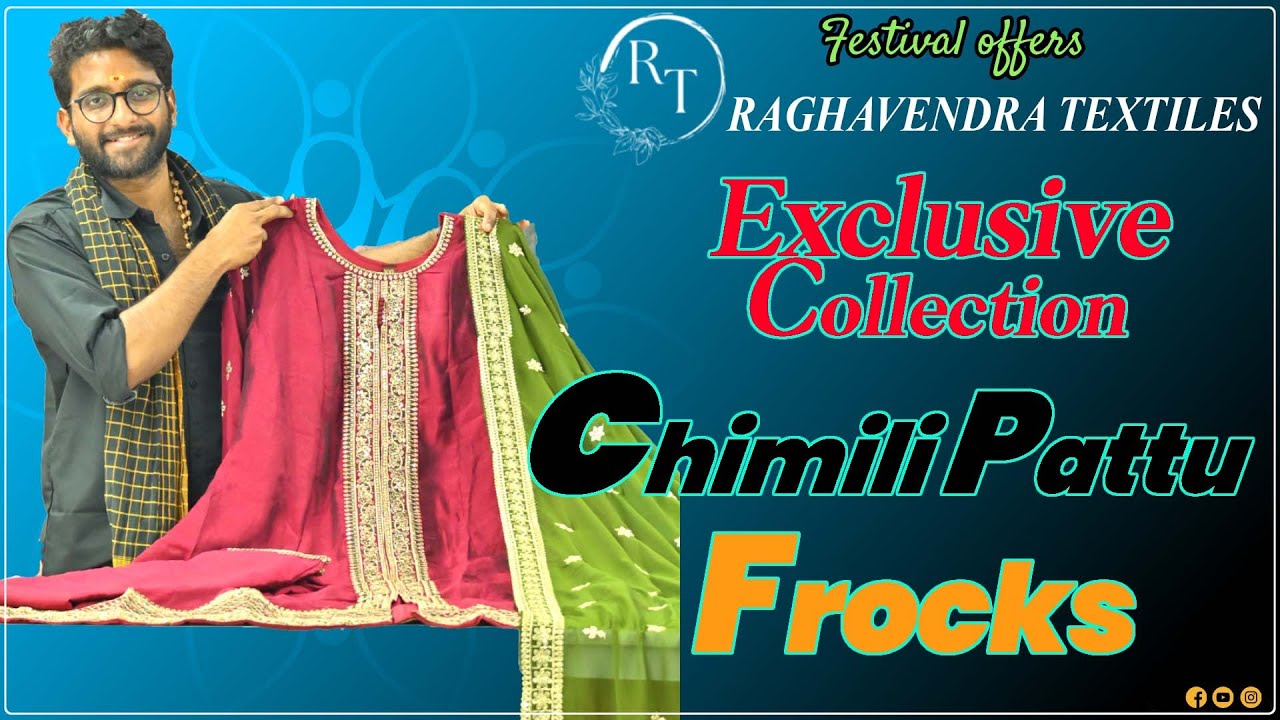 Exclusive Collection chimili Pattu Frocks || Offer Sales | Festive Wear ...