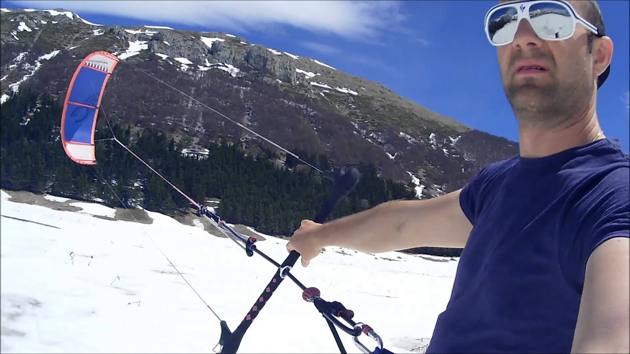 Snowkite Campo Imperatore Cabrinha Crossbow 16m - YouTube