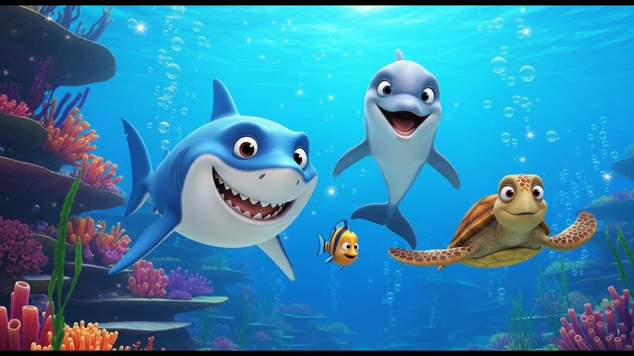 Learn Sea Creature Names with Sharky! | Fun Nursery Rhyme Song for Kids ...