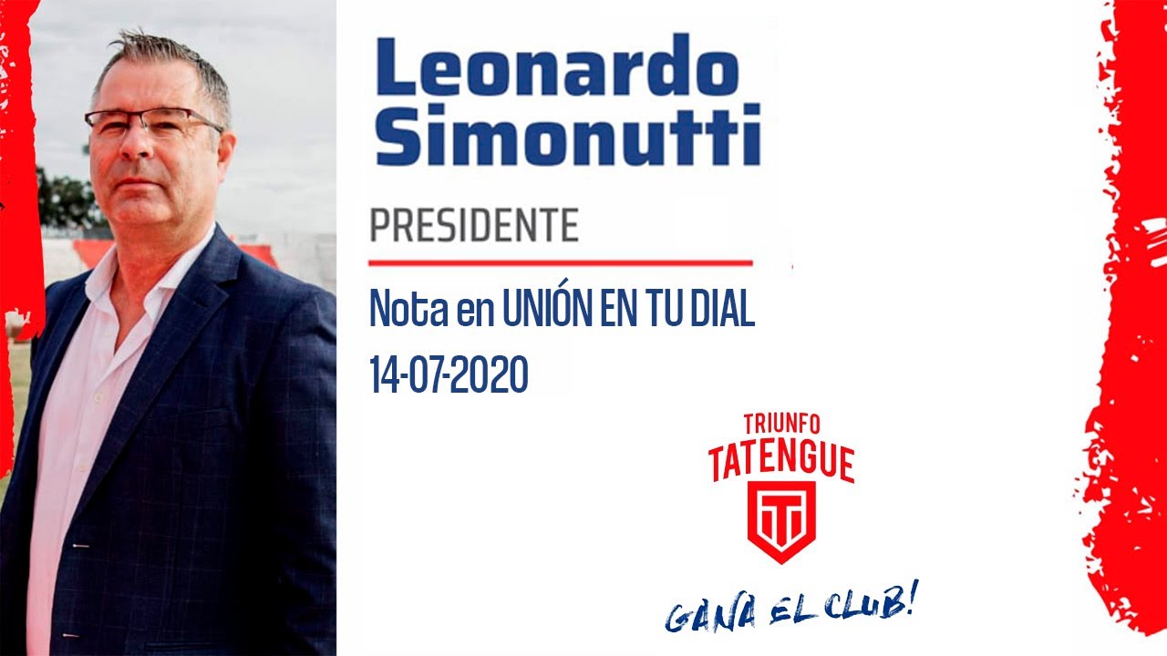 Entrevista a Leo Simonutti en Unión en tu dial (14/07/2020) - YouTube