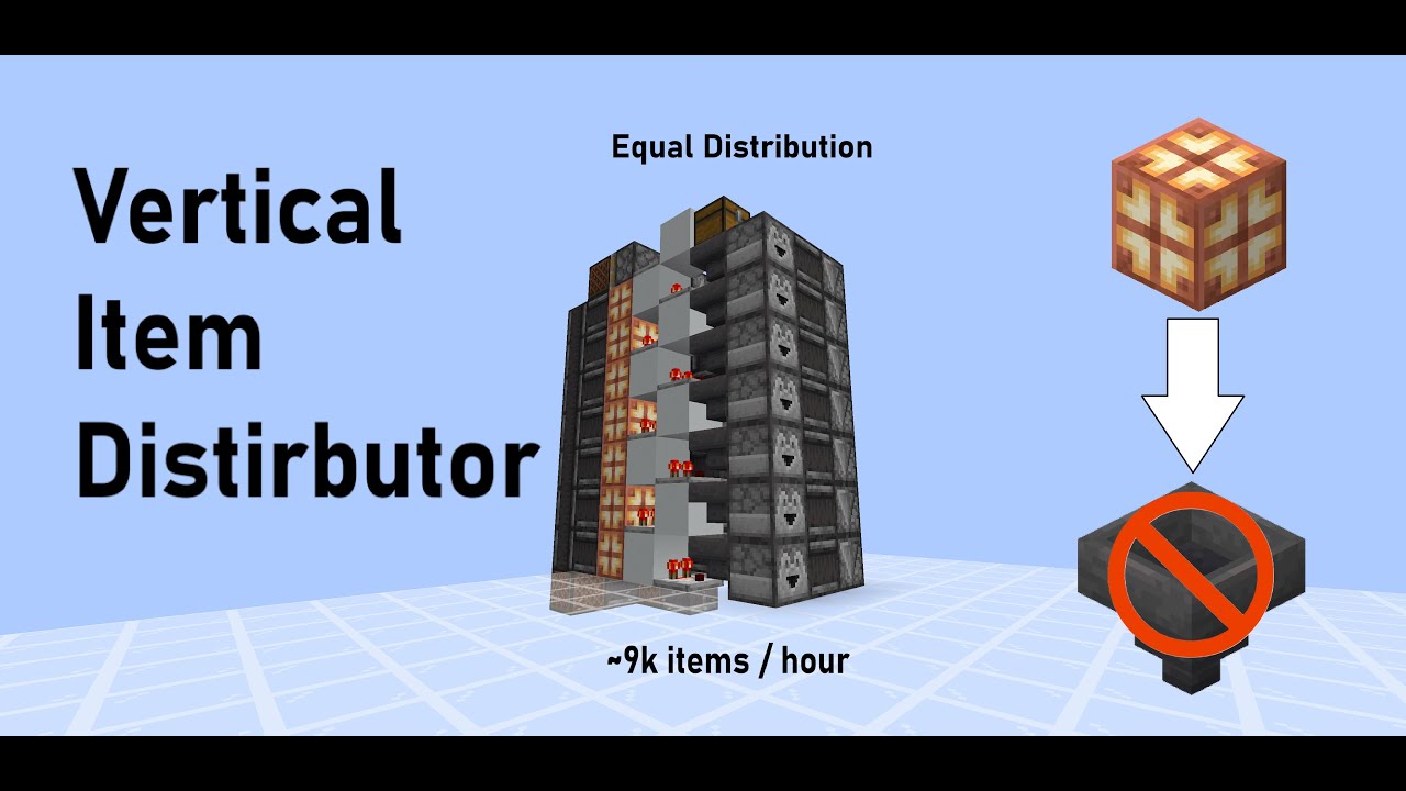 Vertical Item Distributor Minecraft 1.21 (Java and Bedrock) - YouTube