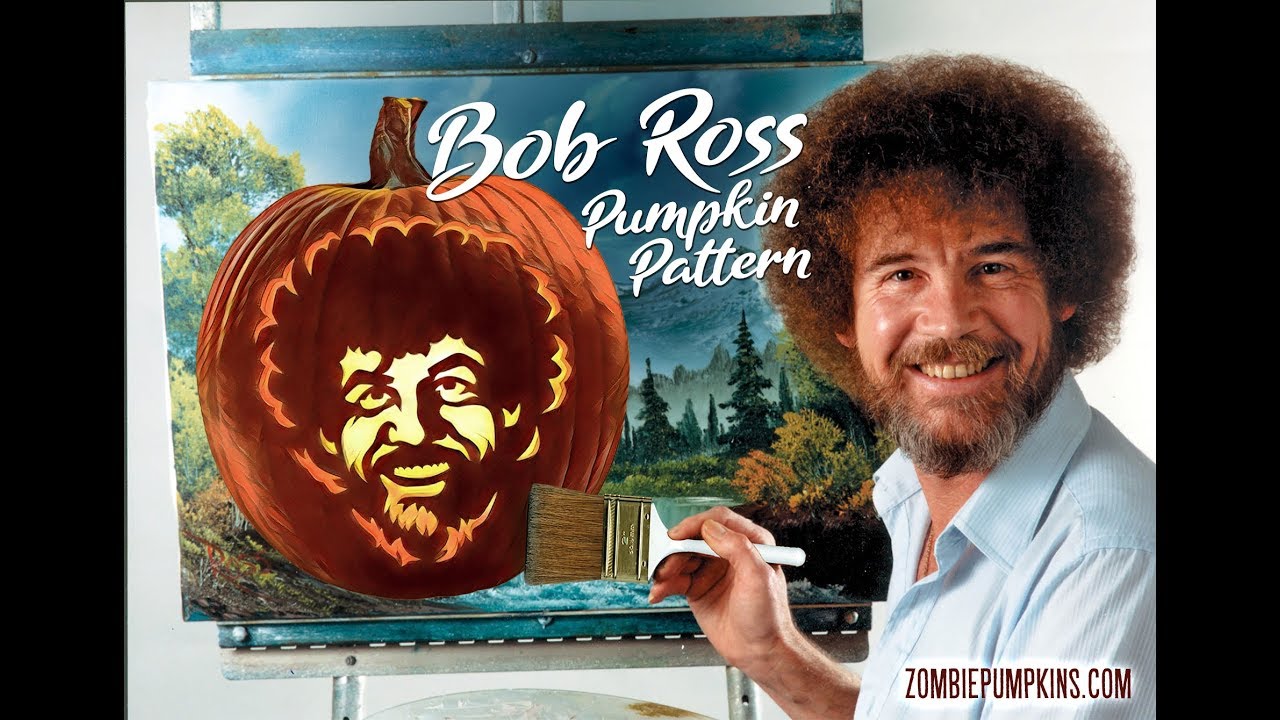 Bob Ross Pumpkin Carving Pattern by ZombiePumpkins.com - YouTube
