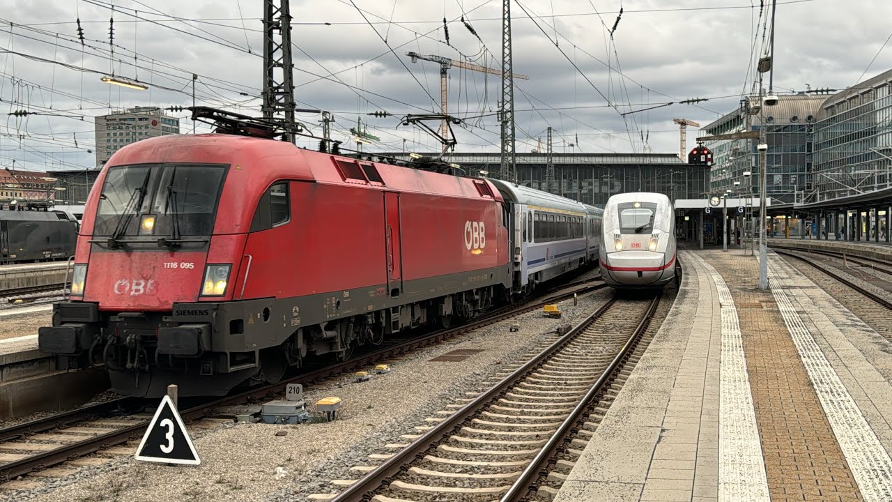 EC 216 und EN 406 Chopin Parallelausfahrt München HBF 1116 058 +095 ...