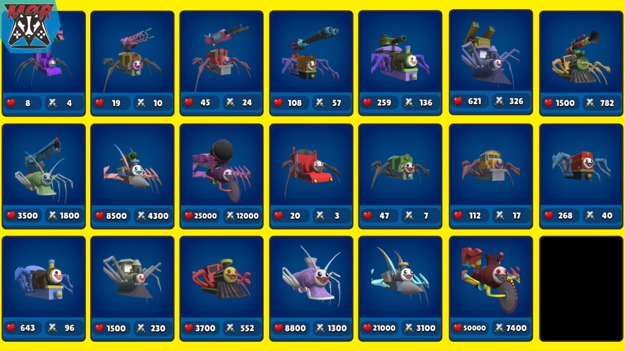 Merge Spider Train Choo Choo Charles Max Level | Merge Spider Train ...
