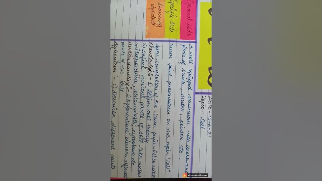 ICT based lesson plan || Cell || 8th class || B.Ed. (NCERT) - YouTube