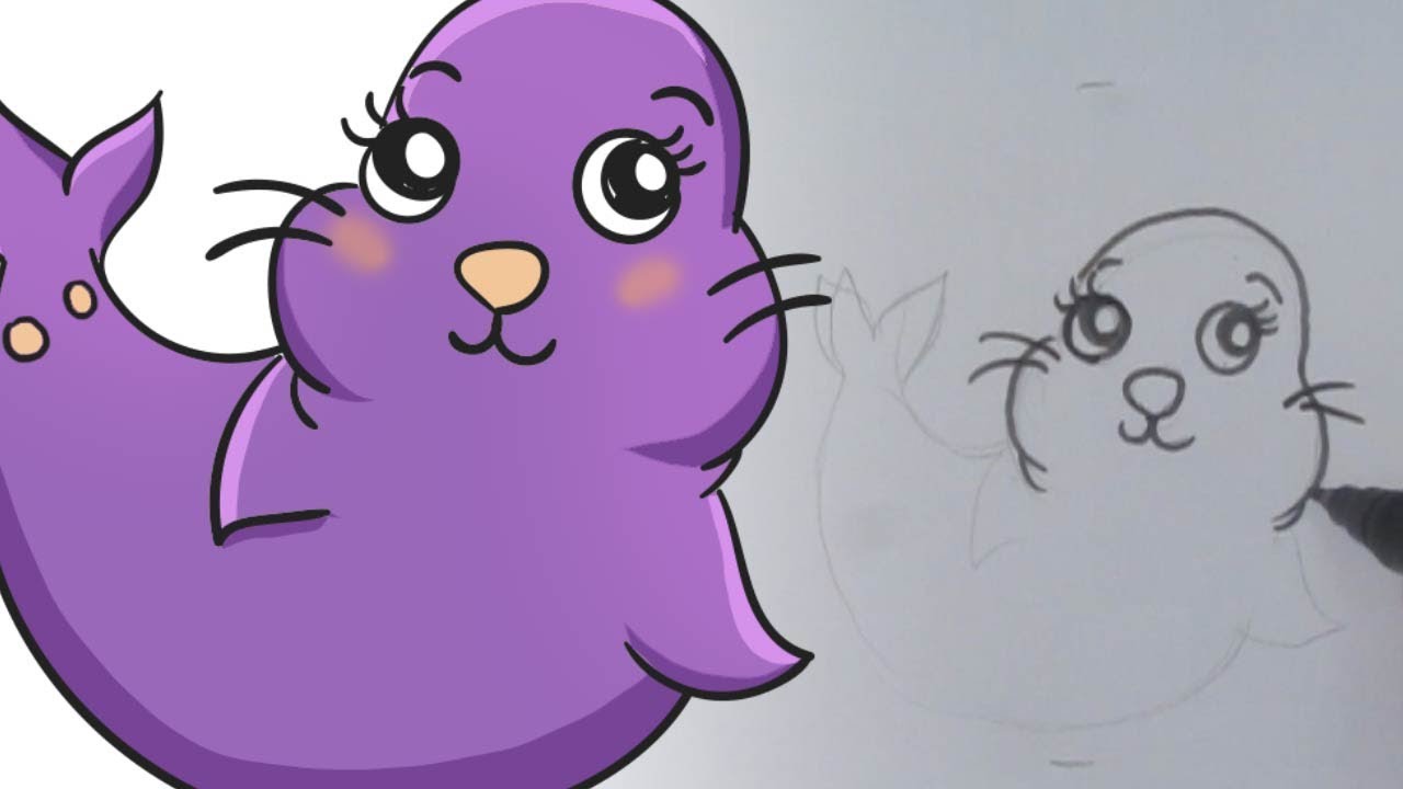 Cómo dibujar una Foca - YouTube