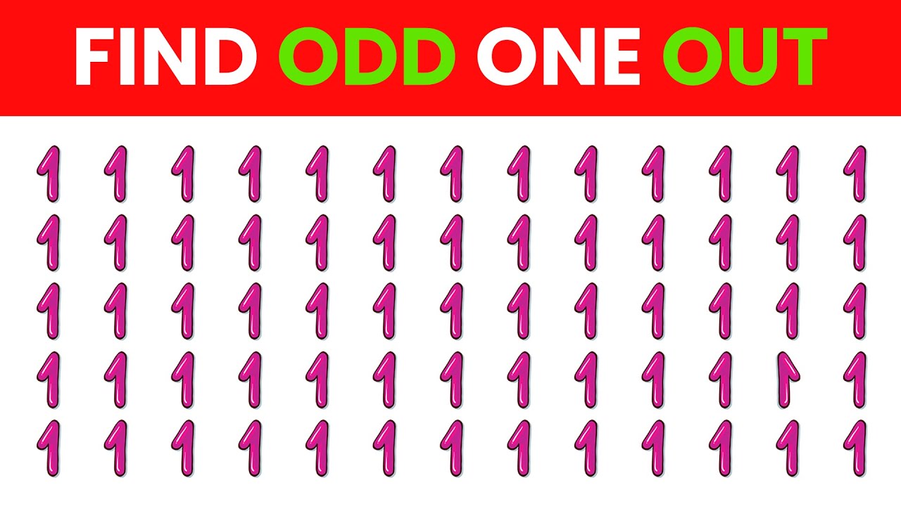 Find The ODD One Out | Easy, Medium, Hard - YouTube