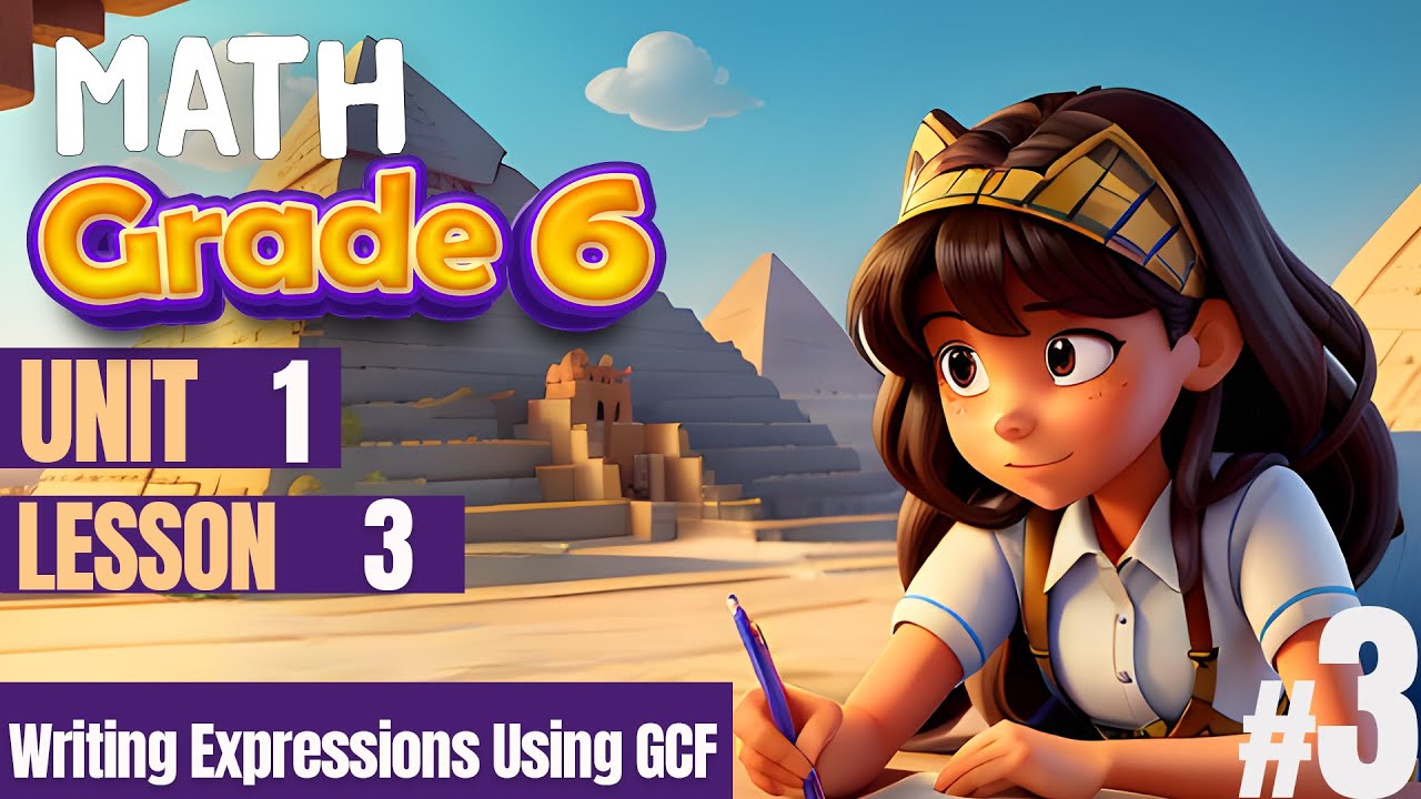 شرح منهج الماث Prim 6 الجديد | Unit 1| Lesson 3 | Writing Expressions Using GCF - YouTube