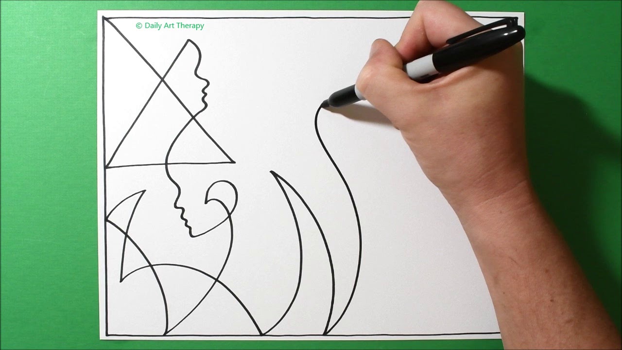 Satisfying One Line Drawing / Therapeutic Technique / Abstract Pattern ...