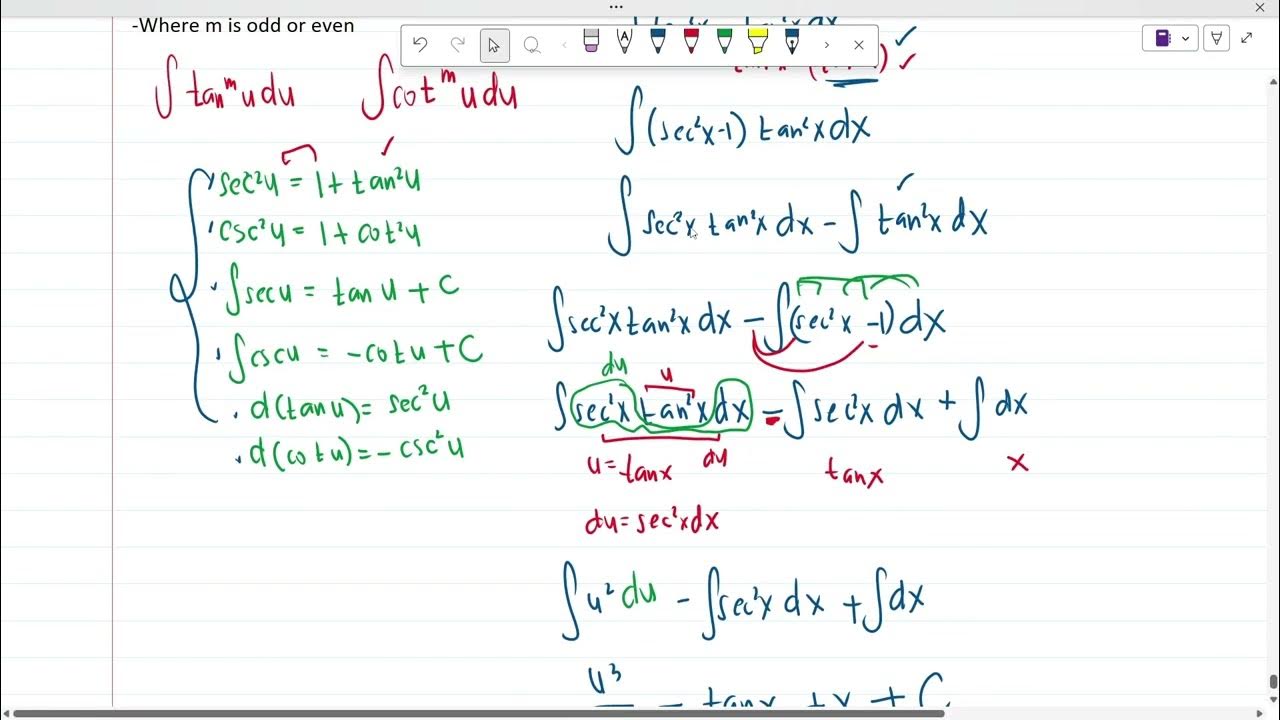 INTEGRAL CALCULUS: POWER OF TANGENT AND COTANGENT - YouTube