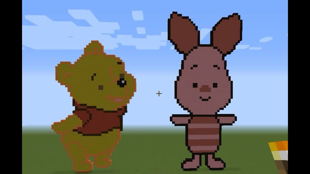 Minecraft Winnie the Pooh Bear Pixel Art - Piglet (곰돌이 푸 피글렛 픽셀아트 ...