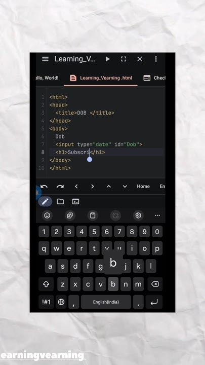 Input Type Date In Html Shorts Html Coding Webdesign Python Webcoding Webdevelopment