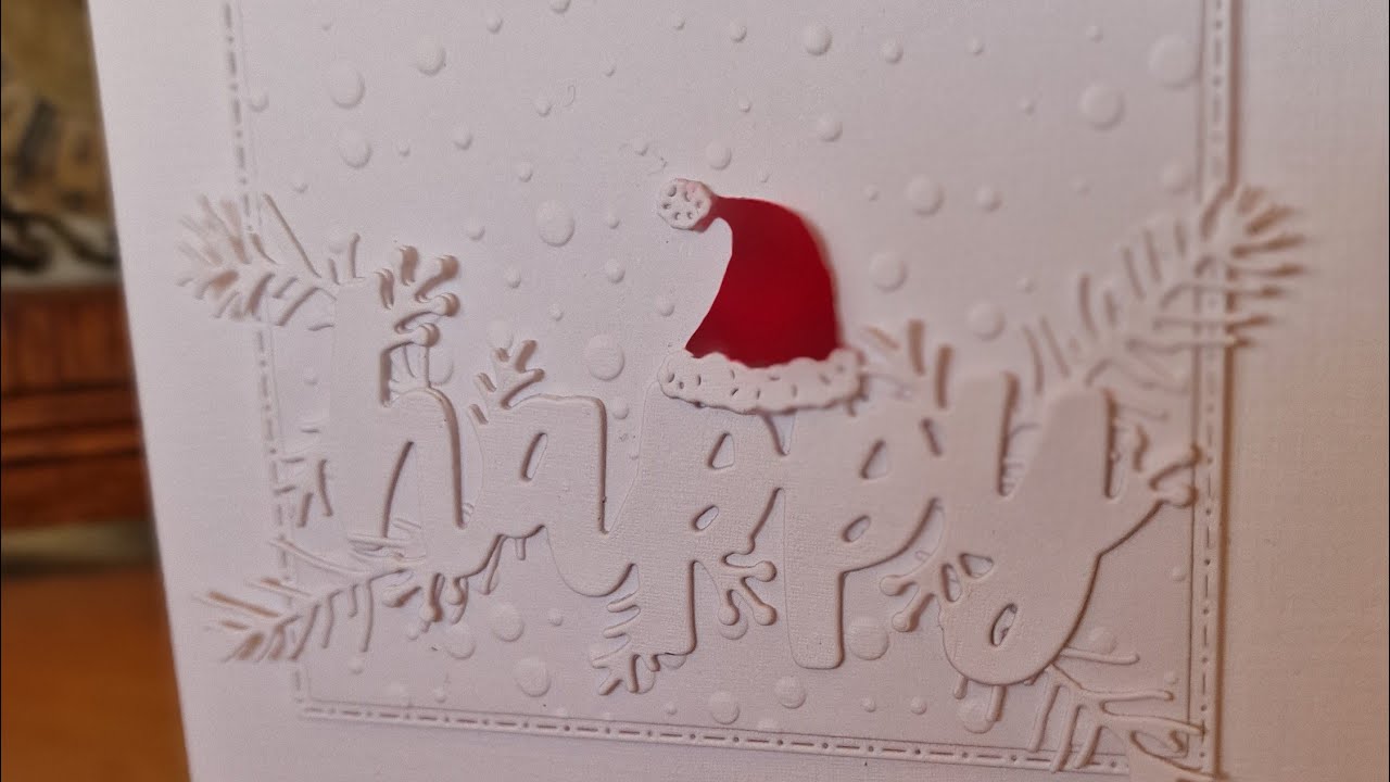 A Happy Christmas card simple but effective #cards #cardmaking - YouTube