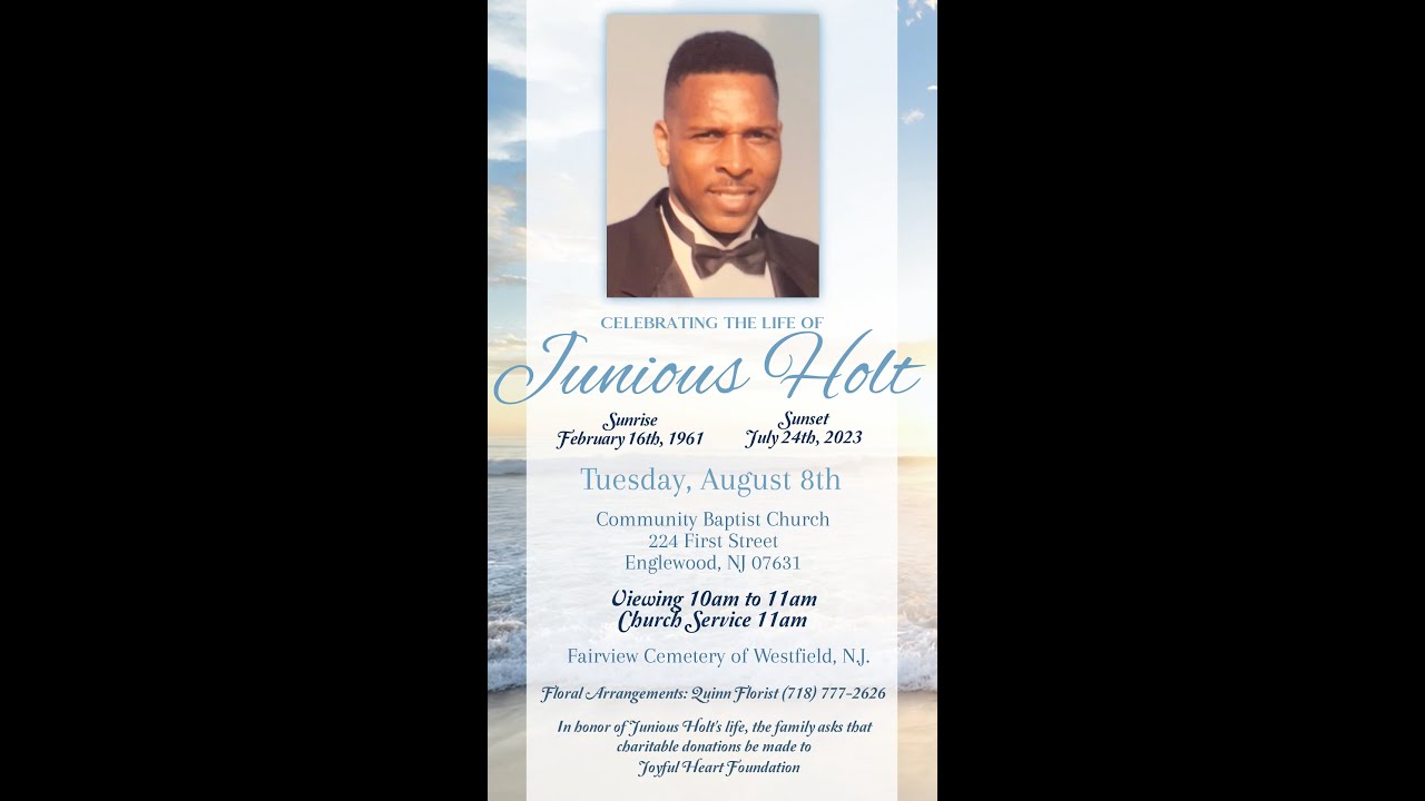Junious Holt Celebration of Life - YouTube