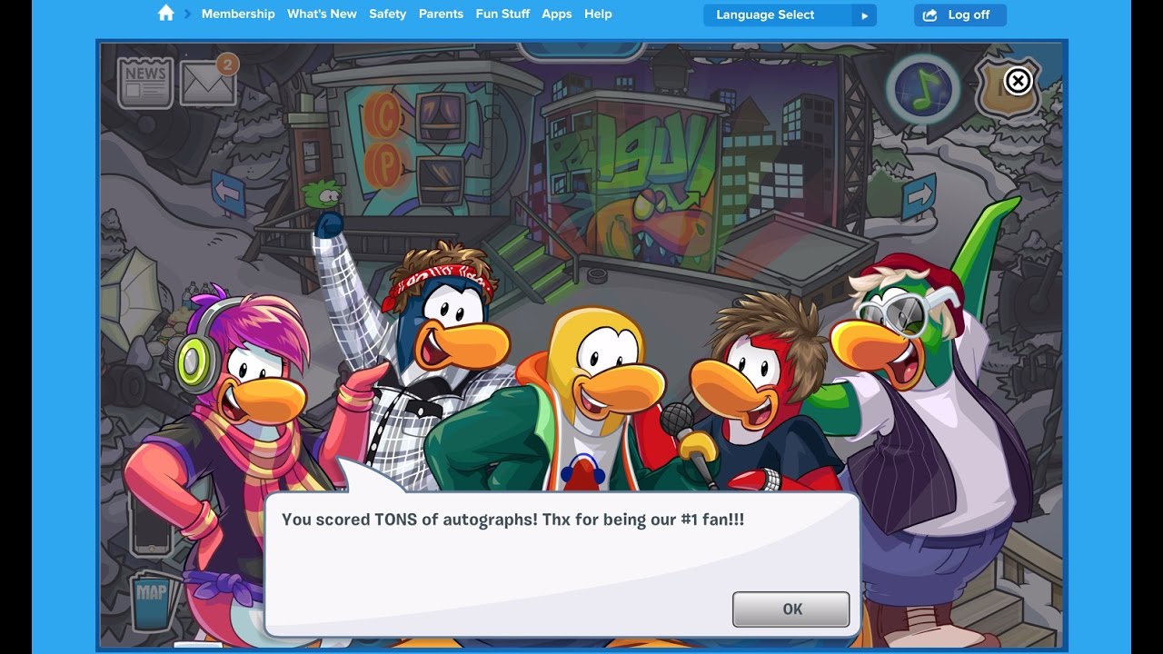 Club Penguin Music Jam 2016 Quest Completed Message - YouTube