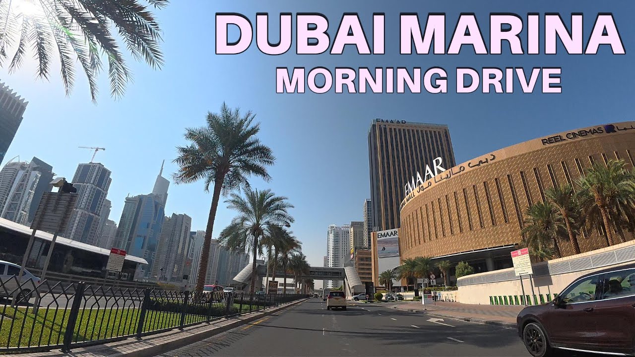 Dubai Marina Morning Drive | Full Al Marsa Street | Cinematic Dashcam ...