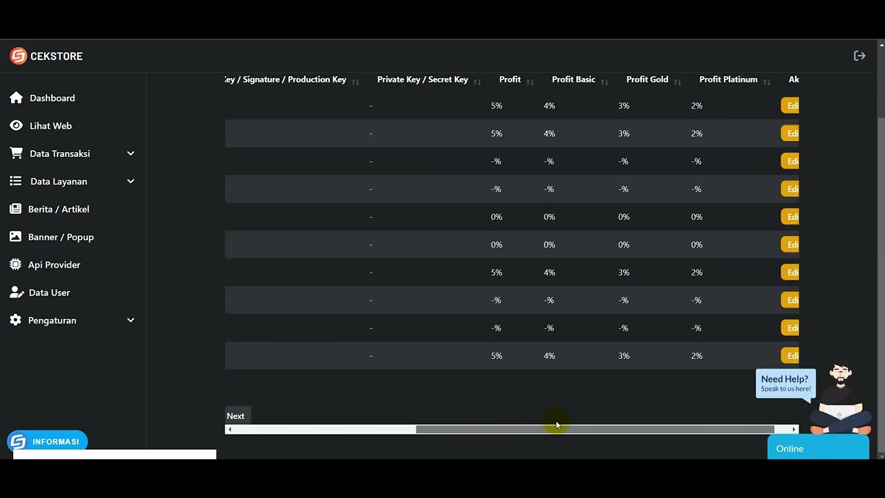 contoh tampilan admin aplikasi website top up game dan ppob - YouTube