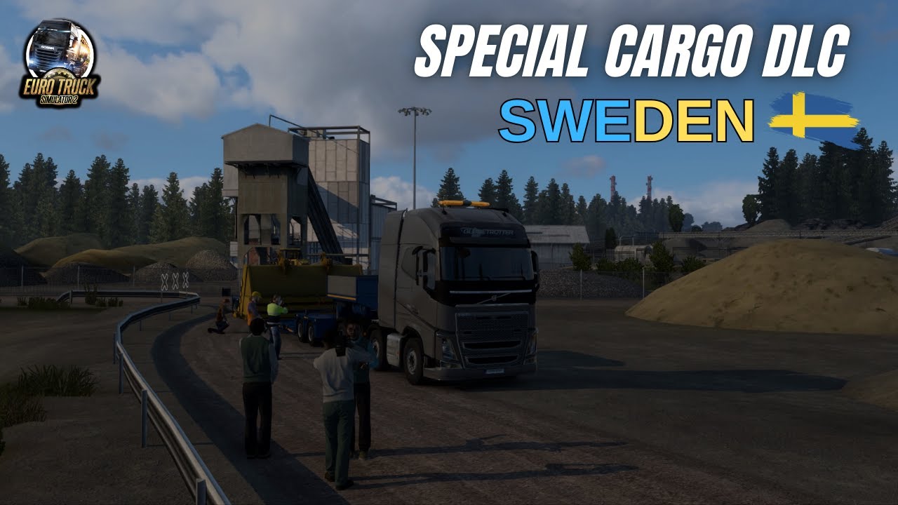 Excavator bucket transportation in Sweden | Special Cargo DLC | ETS2 v1 ...