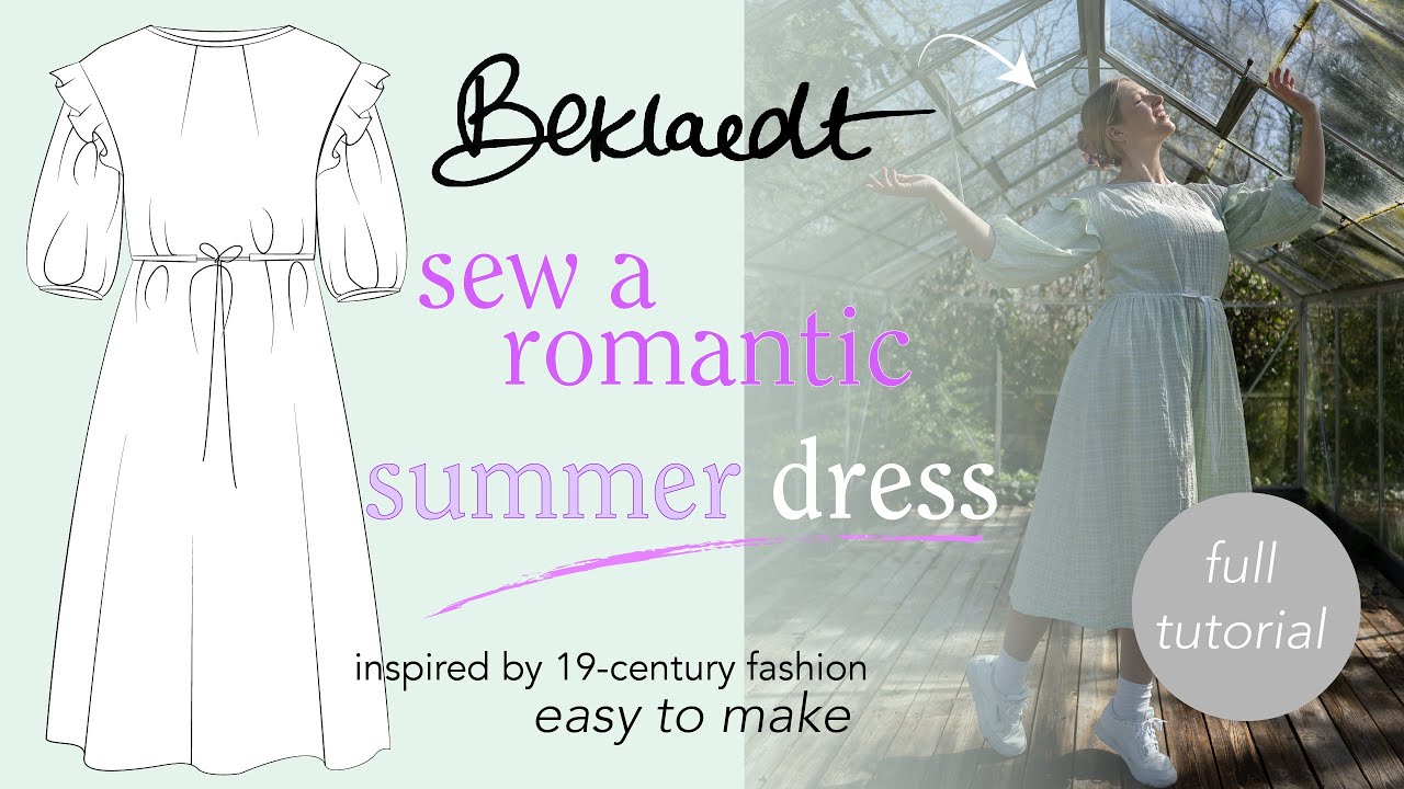 Sewing a ROMANTIC dress 19-century inspired - sewing pattern available ...