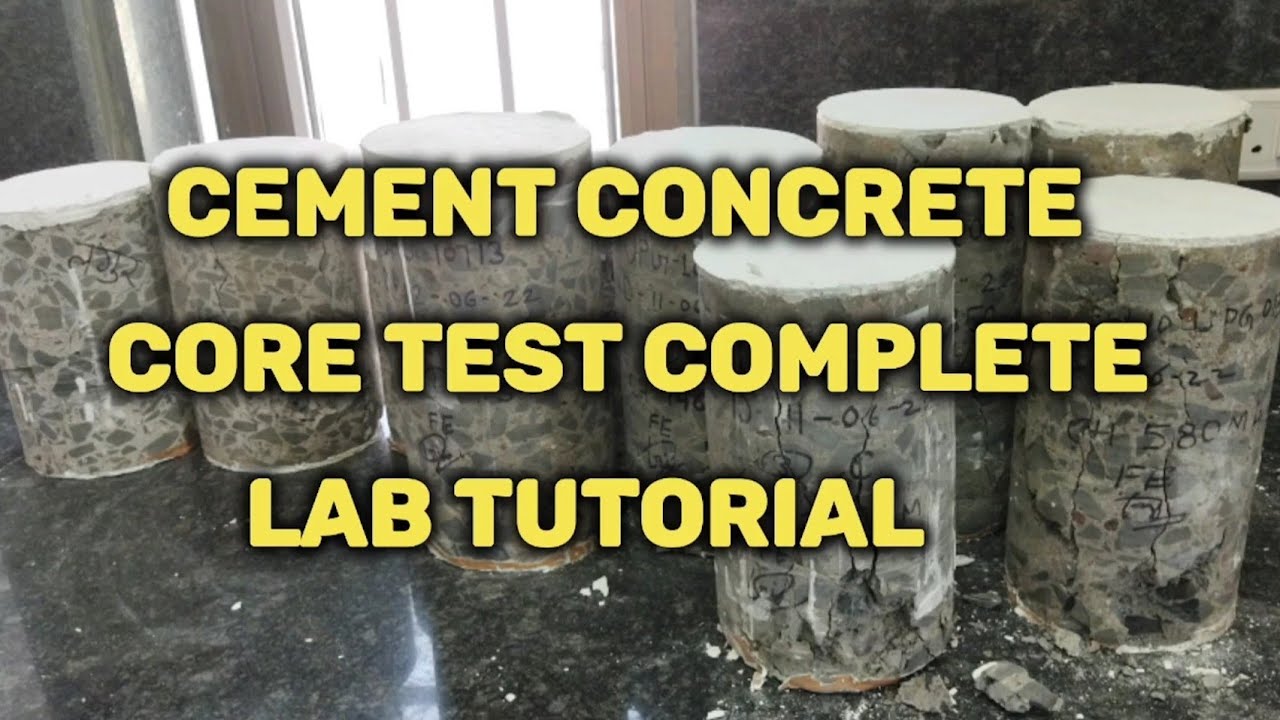 Cement Concrete Core Test Complete Practical with Excel Calculation ...