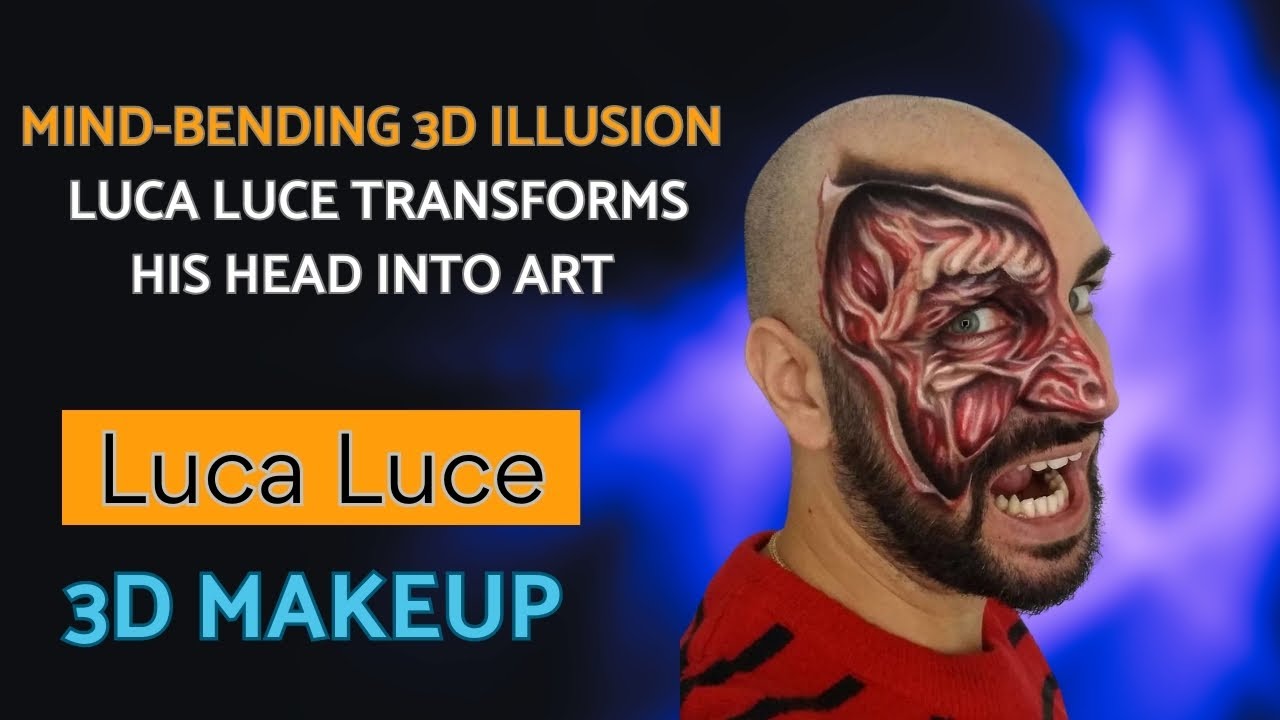Mind-Bending 3D Illusion: Luca Luce Transforms His Head into Art # ...