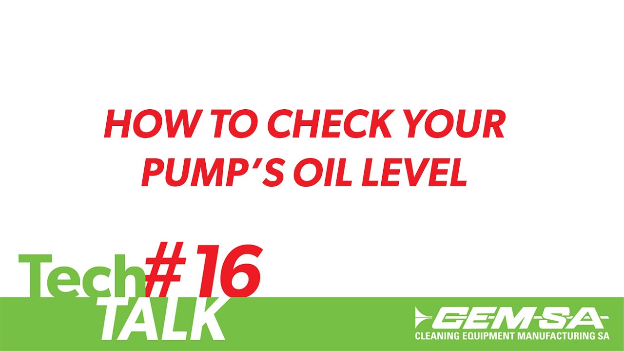 How to Check Your Pump's Oil Level - CEMSA TechTalk #16 - YouTube