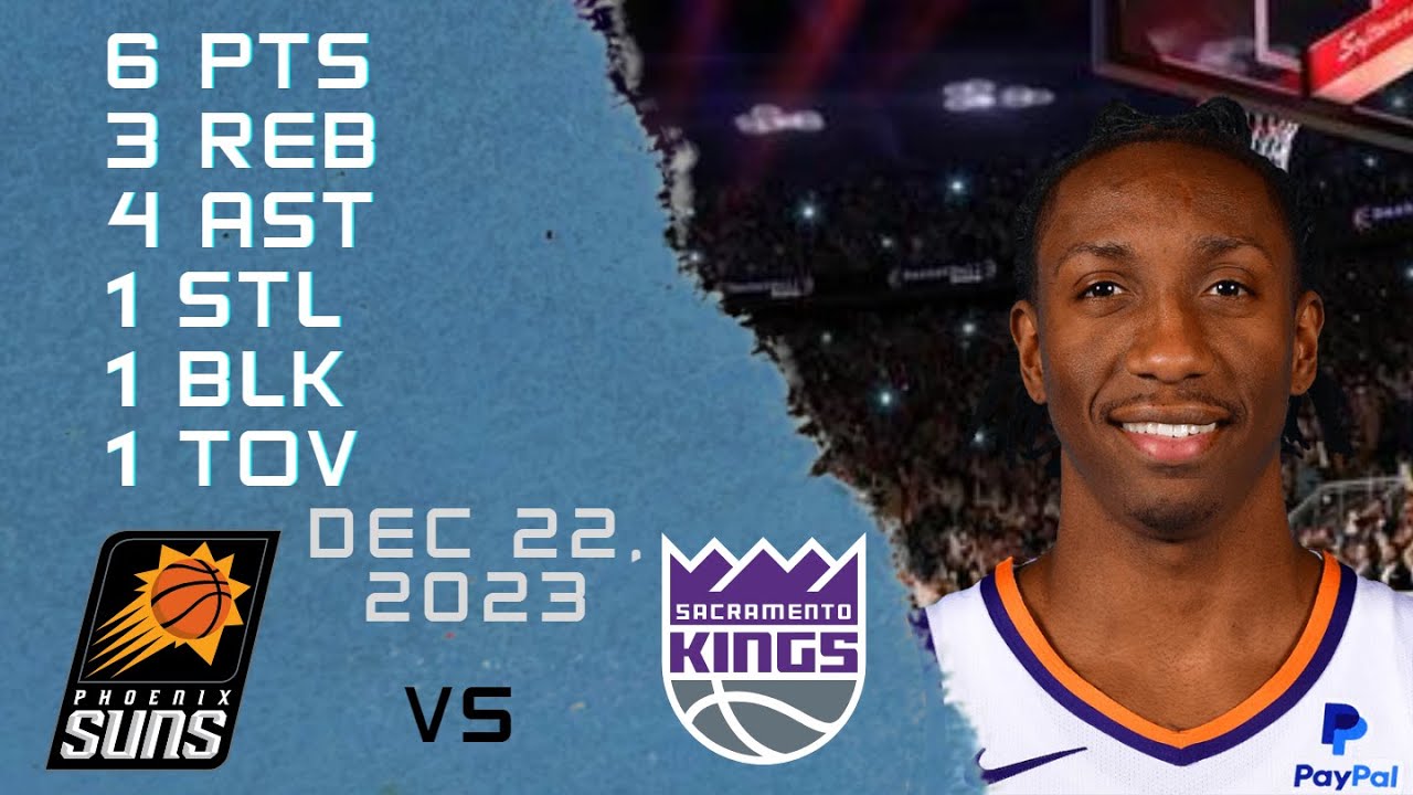 Saben Lee player Highlights SUNS vs KINGS NBA Regular season game 22-12 ...