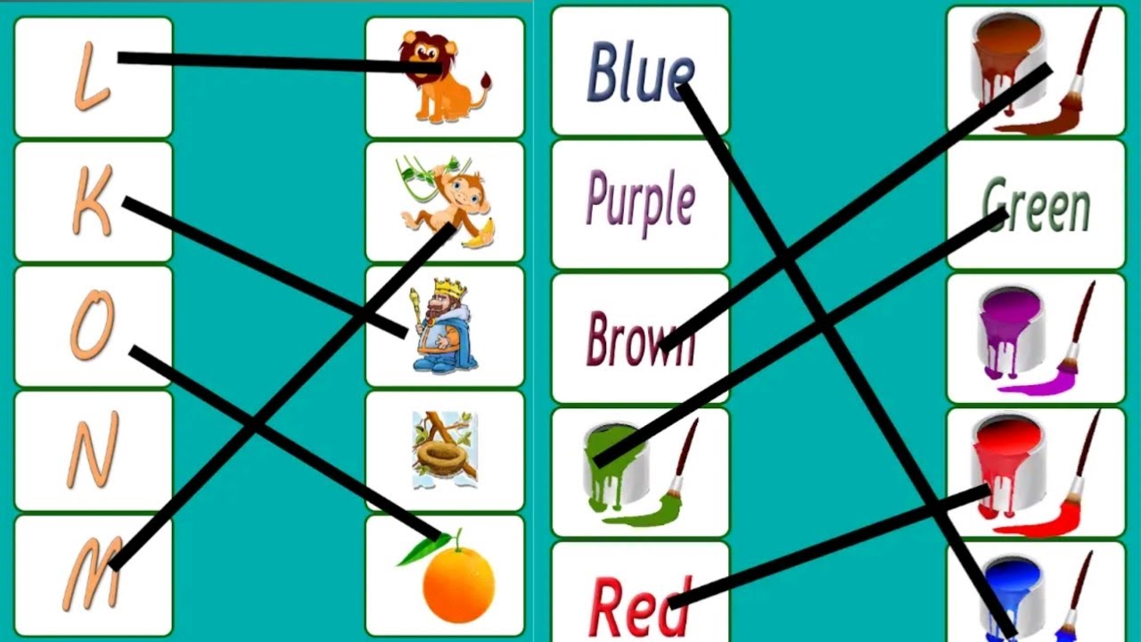 Kids Matching Game | Alphabet Matching with Pictures | Alphabet ...