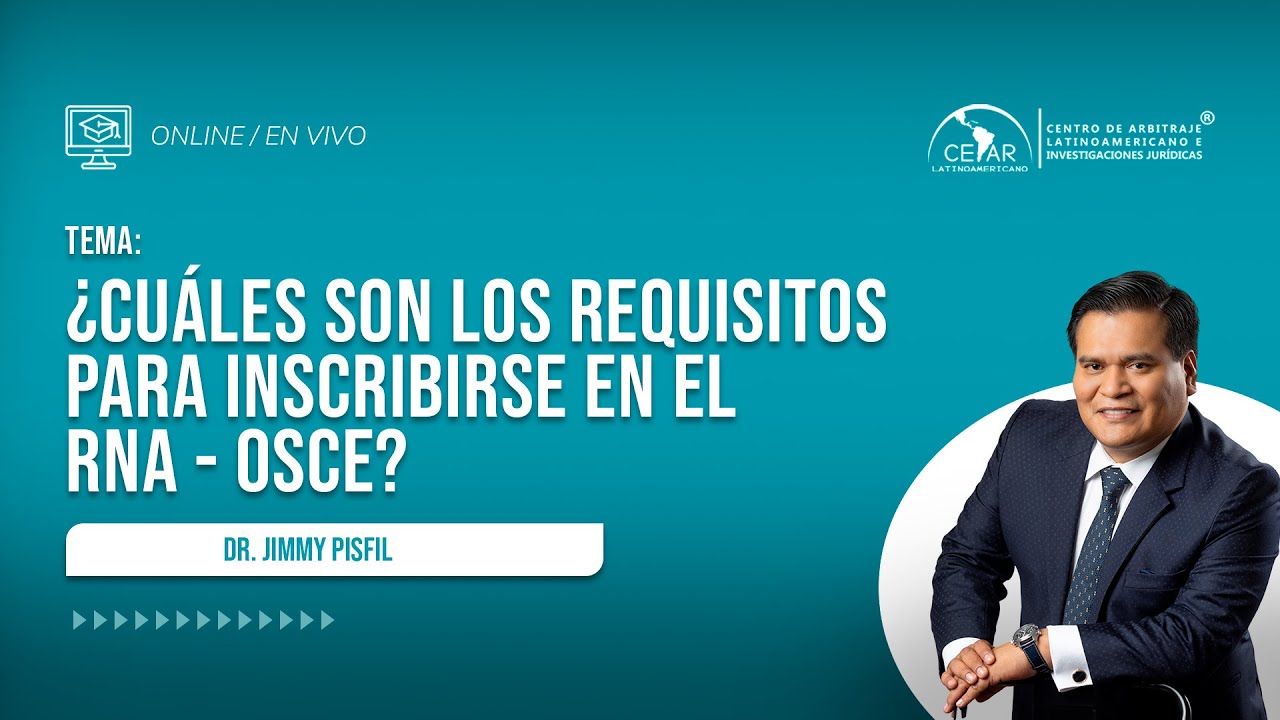 ¿Cuáles son los requisitos para inscribirse en el RNA-OSCE? - YouTube