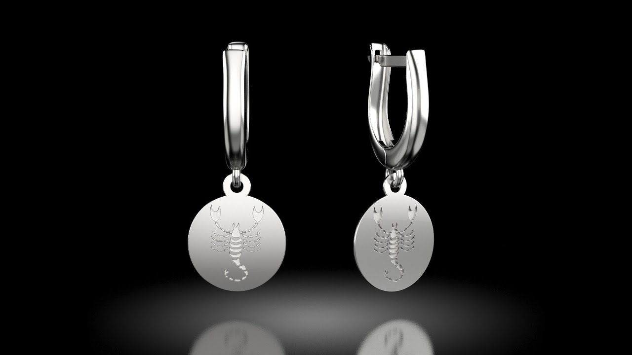 Cercei din argint model Scorpion - ATCOM Jewelry - YouTube