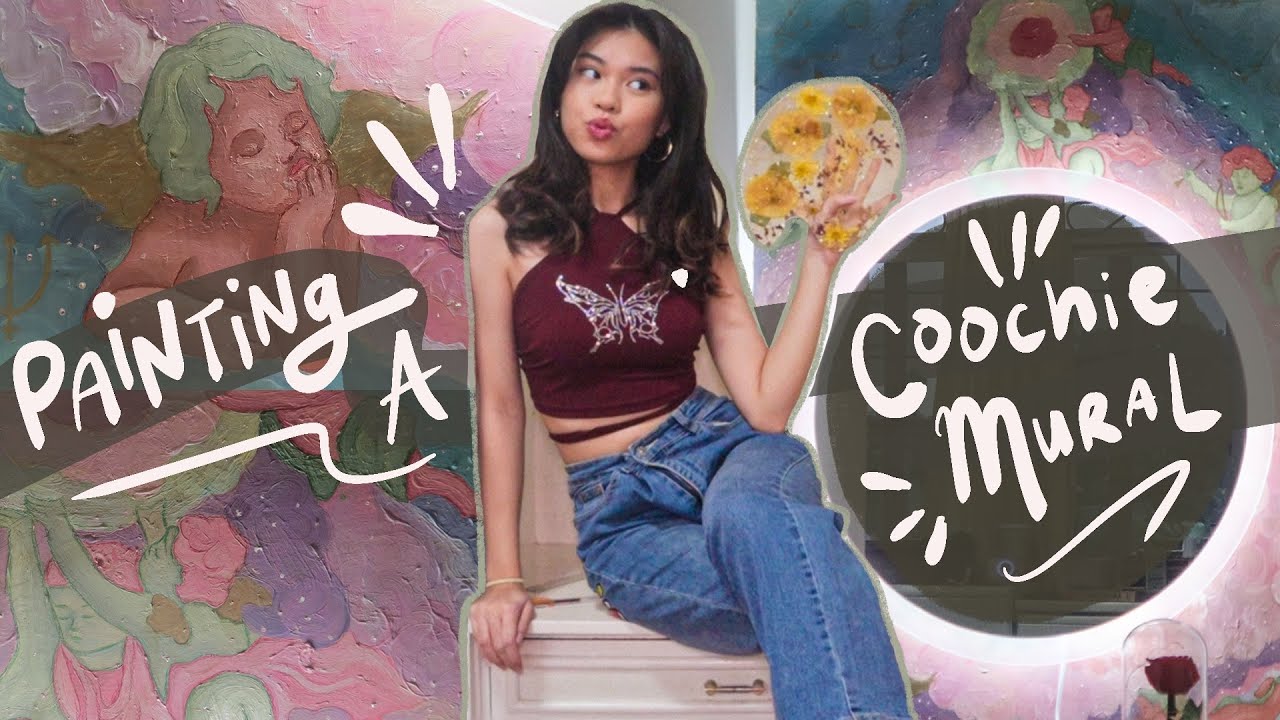 painting a coochie (and angels) on my wall 👼🏻 - YouTube