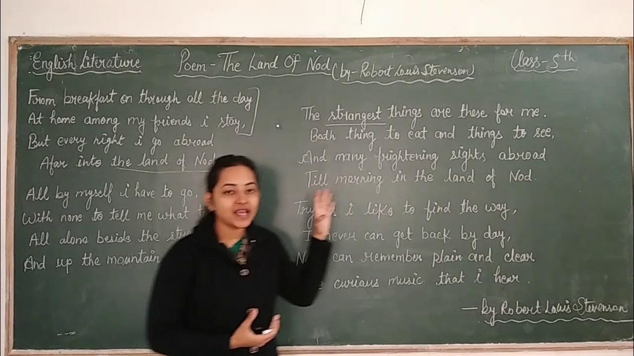CLASS- 5th/ English Literature Poem ( The Land Of Nod ) - YouTube