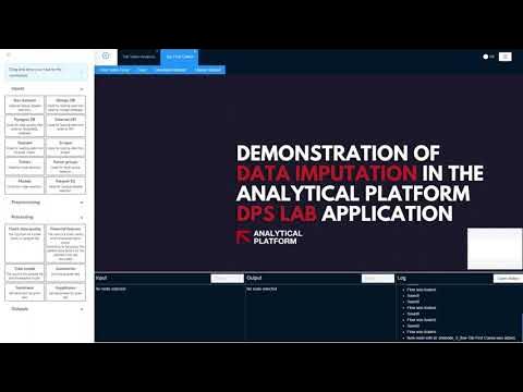 Demonstration of data imputation in the Analytical Platform DPS Lab - YouTube