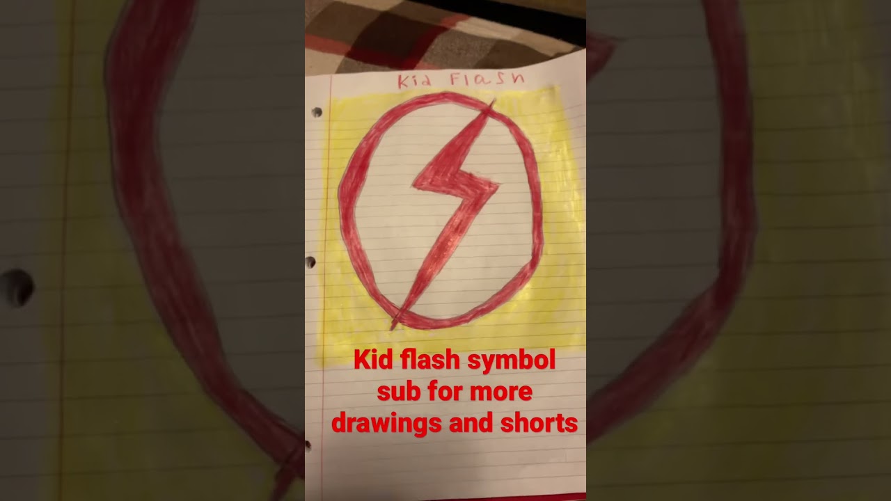Kid flash symbol drawing - YouTube