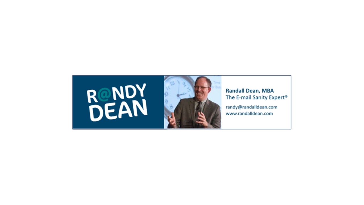 Randy Dean, MBA, CVP: The E-mail Sanity Expert(R) Live Stream - YouTube