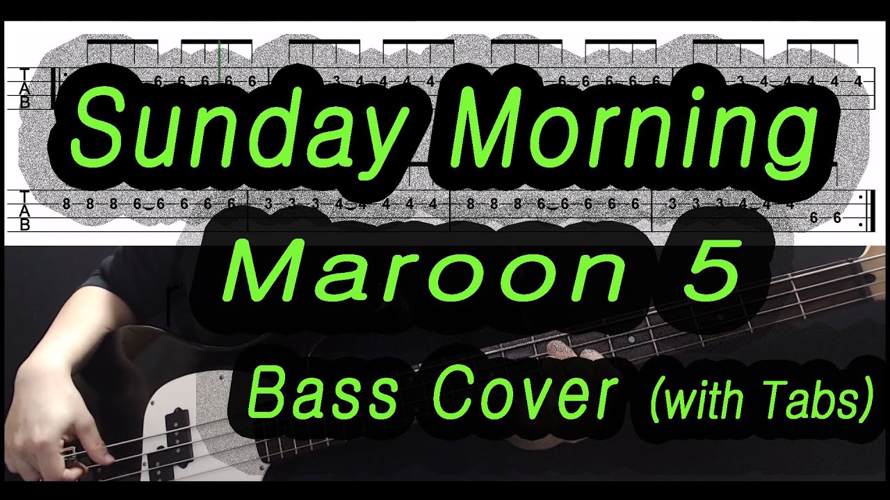Maroon 5 - Sunday Morning (Bass cover with tabs 088) - YouTube