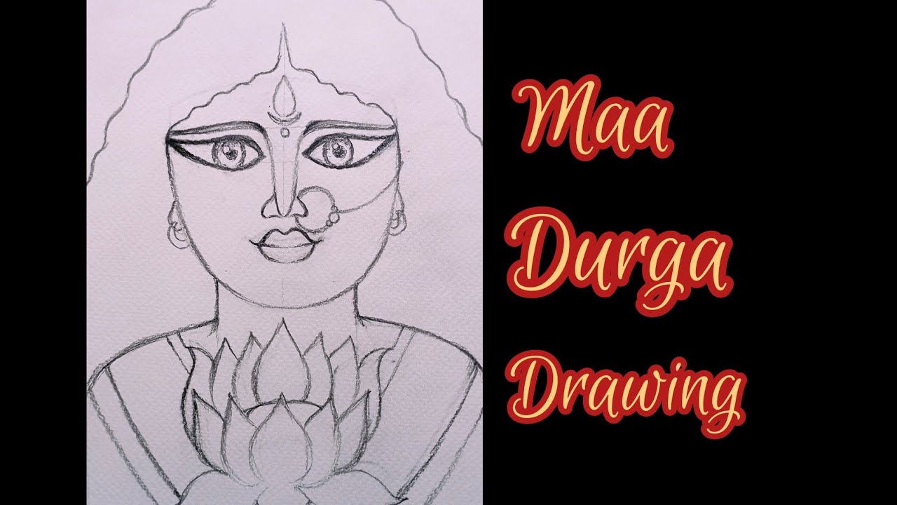 Maa durga drawing easy step by step for beginners , Durga thakur ...