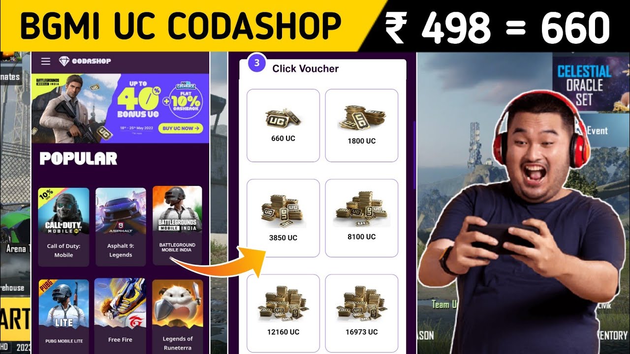 NEW UPDATE UC PURCHASE BGMI IN CODASHOP | CODASHOP UC BUY IN BGMI ...