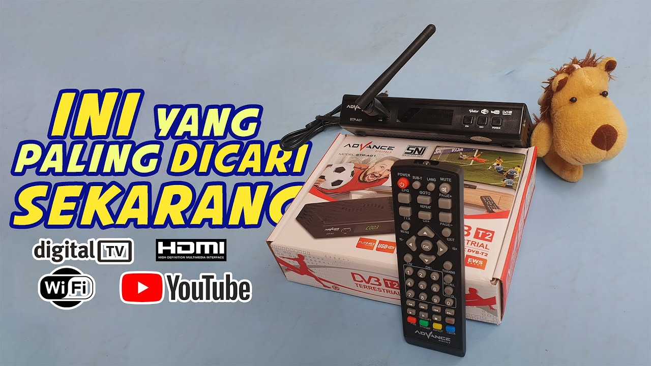 PAKET LENGKAP - Unboxing Set Top Box Advance DVB T2 - YouTube