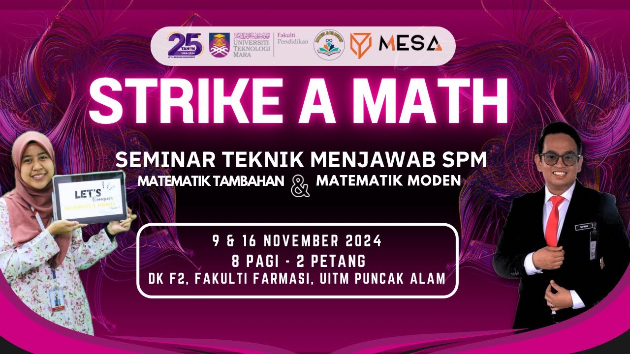 MONTAJ STRIKE A MATH: SEMINAR TEKNIK MENJAWAB SPM MATEMATIK DAN ...