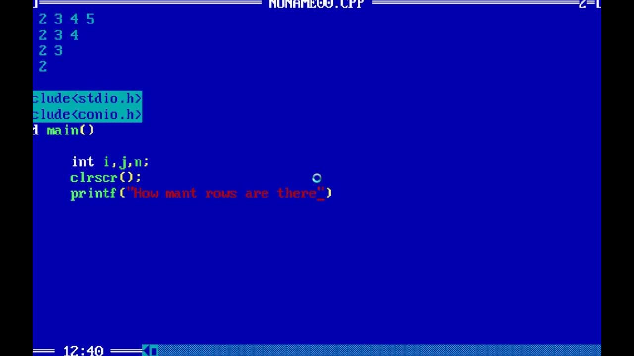 Print triangle using one loop in c language - YouTube