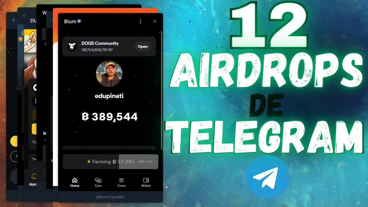 12 AIRDROPS DO TELEGRAM QUE EU FAÇO TODOS OS DIAS! (GRANDES POTENCIAIS ...
