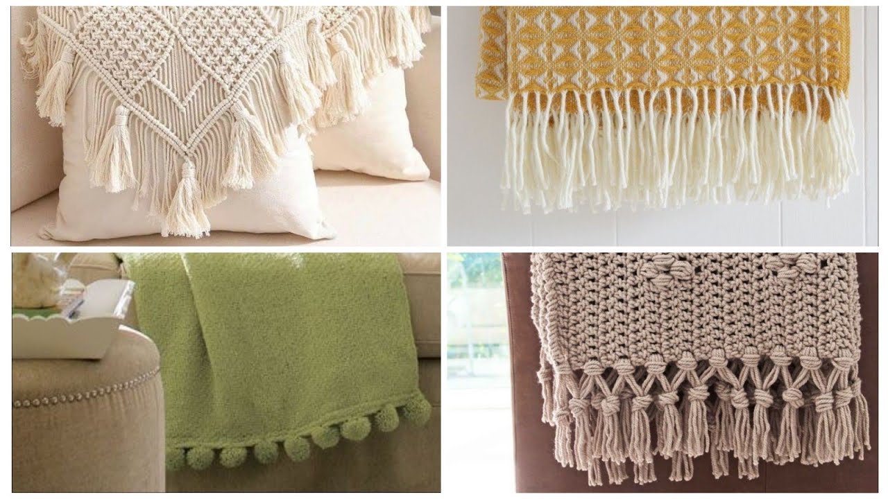 Creative usage of Tussle for different Handmade shawls, cushions and ...