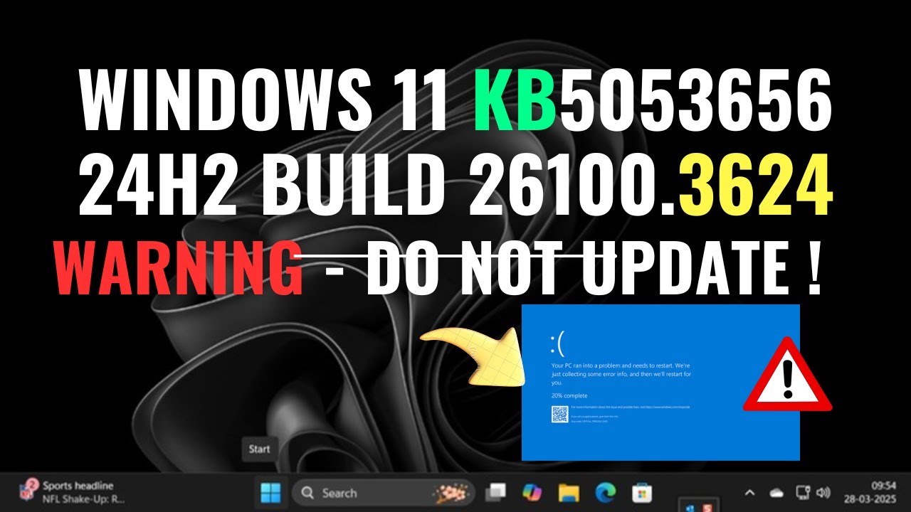 Windows 11’s Latest Update Fails: Save Your PC from KB5053656! - YouTube
