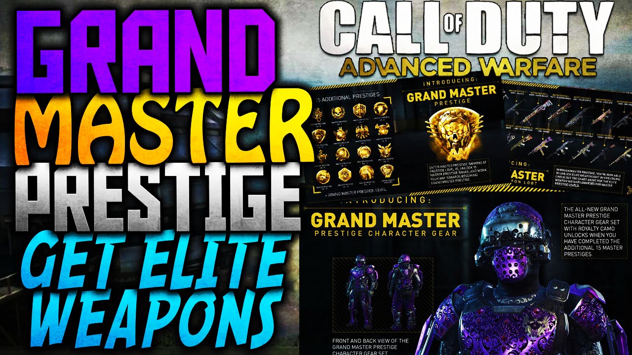 "GRAND MASTER PRESTIGE, UNLOCKING ELITES, 15 GOLD PRESTIGES!" (COD AW ...