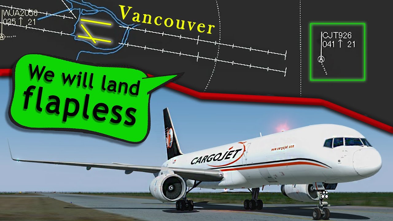 Cargojet B757 has FLAP MALFUNCTION at Vancouver | No Flap Landing - YouTube