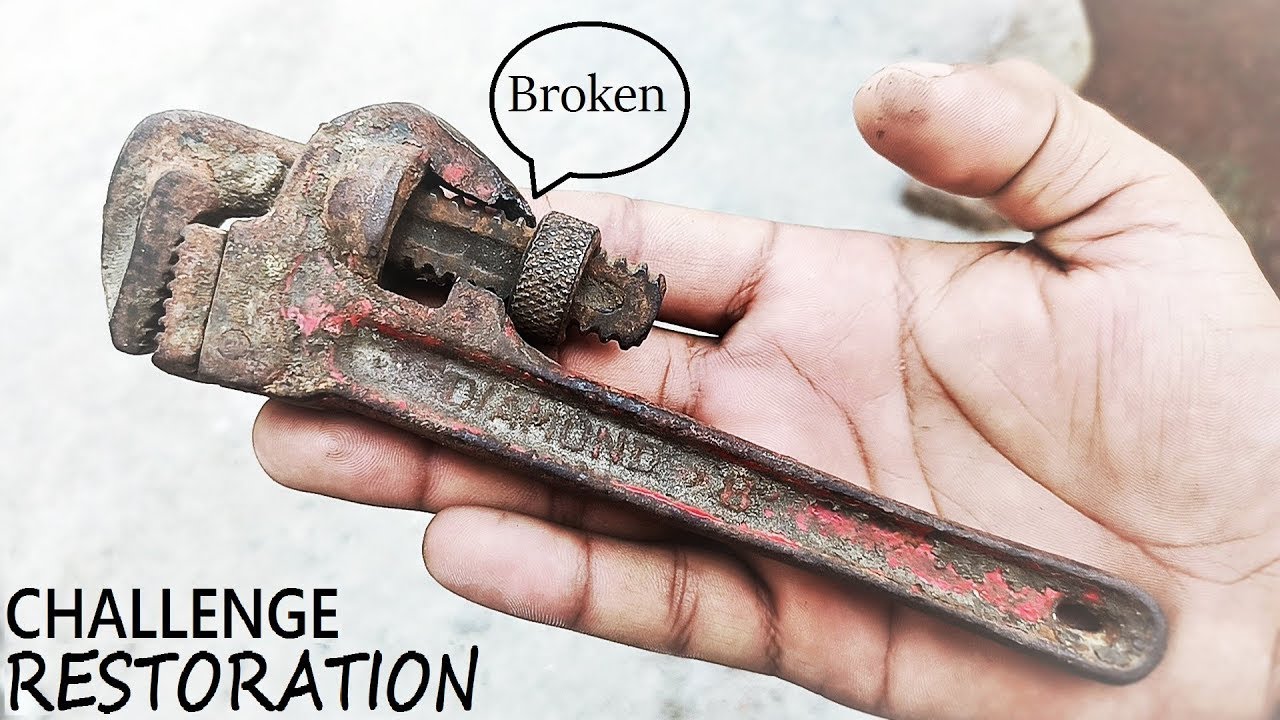 Restoration Old broken Mini Pipe WRENCH - YouTube
