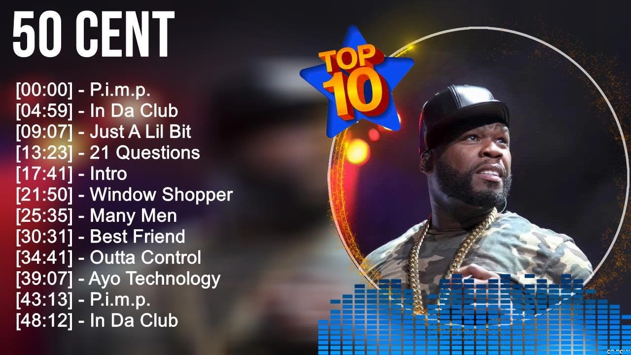 50 Cent Greatest Hits ~ Best Songs Music Hits Collection Top 10 Pop ...